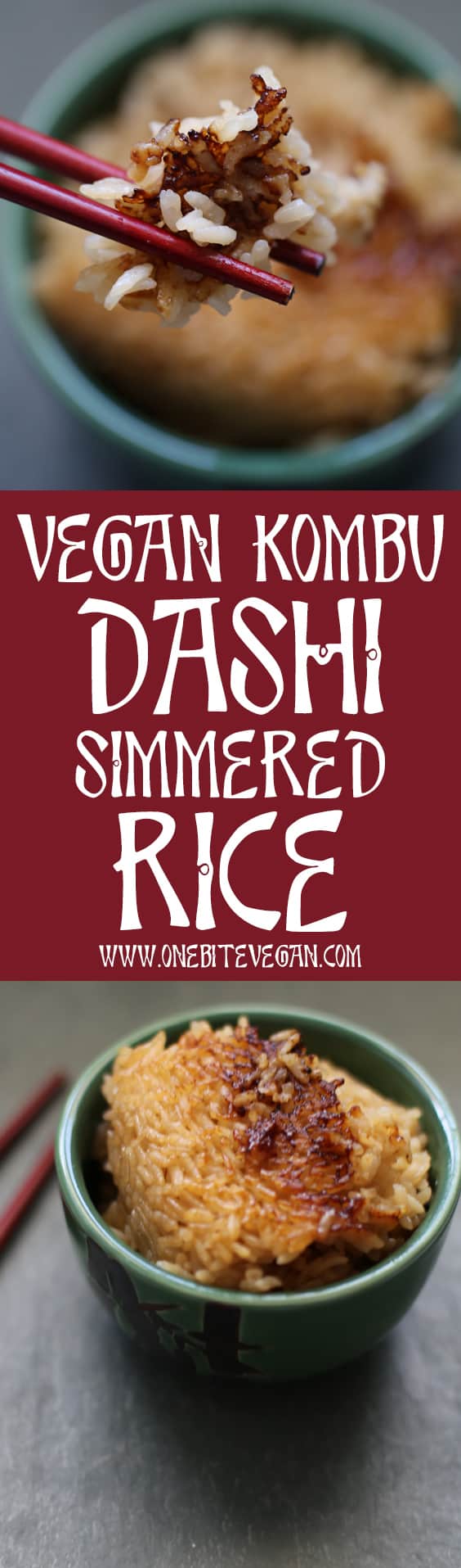 Vegan Kombu Dashi Simmered Rice- Takikomi Gohan | One Bite Vegan