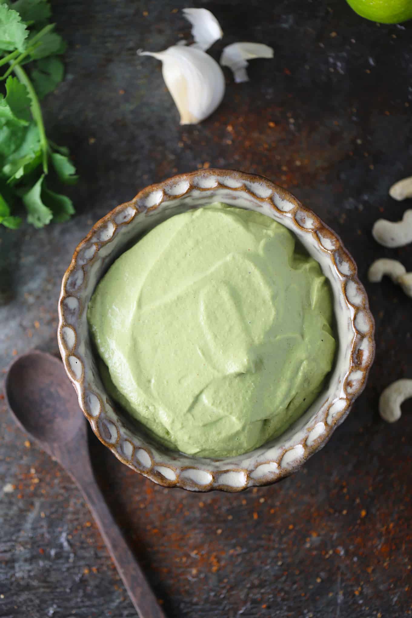 Creamy Cilantro Lime Sauce | One Bite Vegan