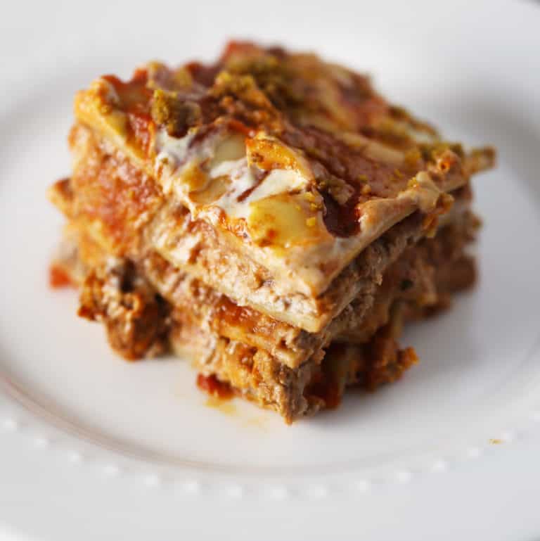Vegan Meat Lasagna | One Bite Vegan
