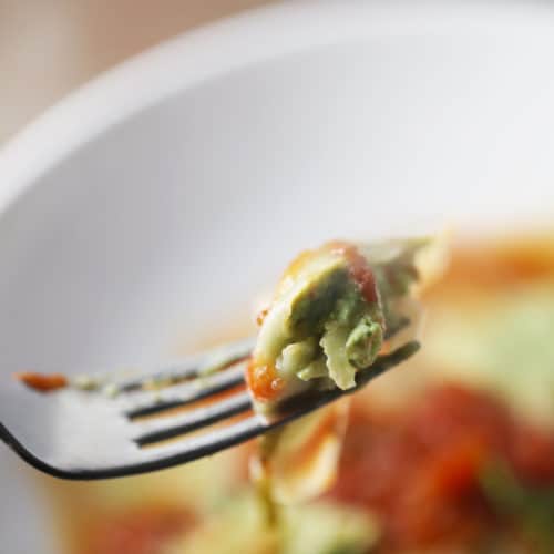 Vegan Wonton Ravioli with Pesto Ricotta | One Bite Vegan