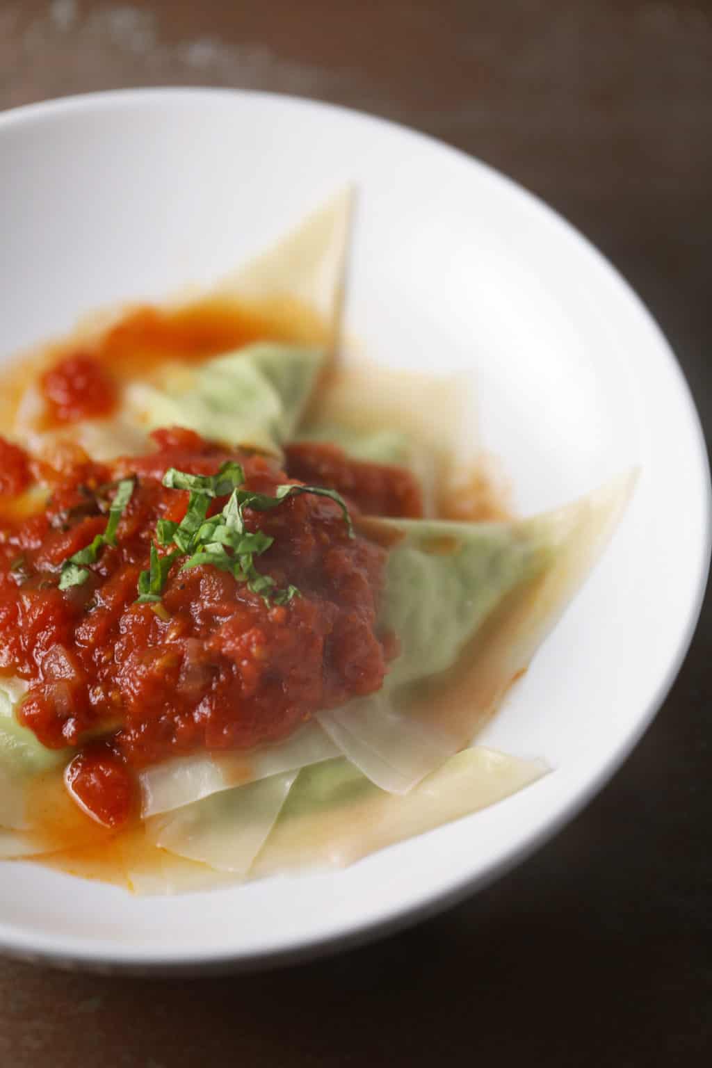 Vegan Wonton Ravioli with Pesto Ricotta | One Bite Vegan