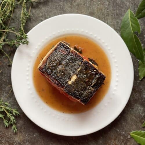 Vegan Fish Fillet with Roasted Tomatoes | One Bite Vegan