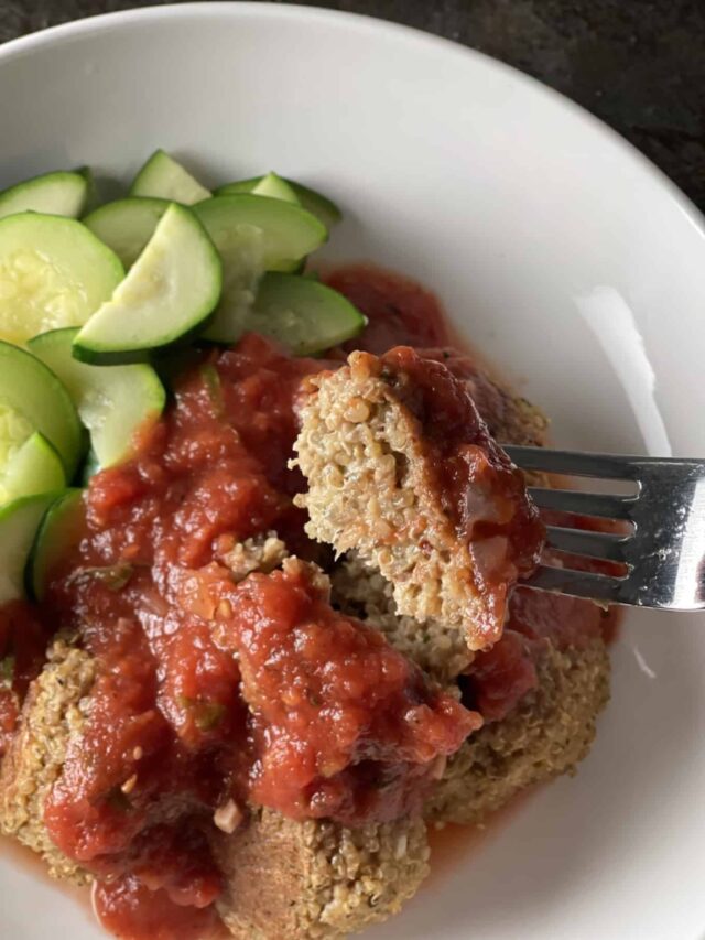 Quinoa and Eggplant Meatballs | One Bite Vegan